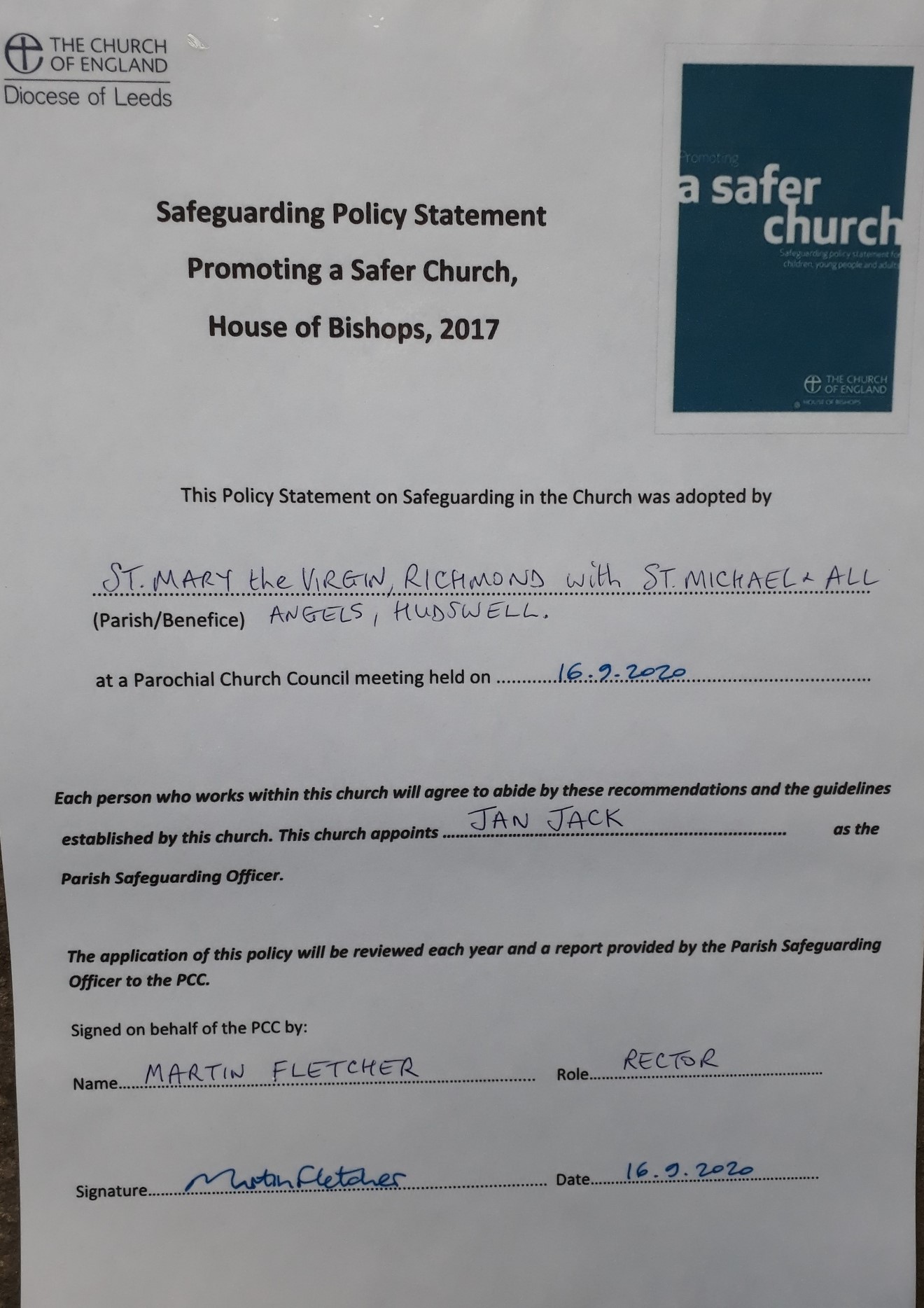 St Marys Church Richmond > Safeguarding